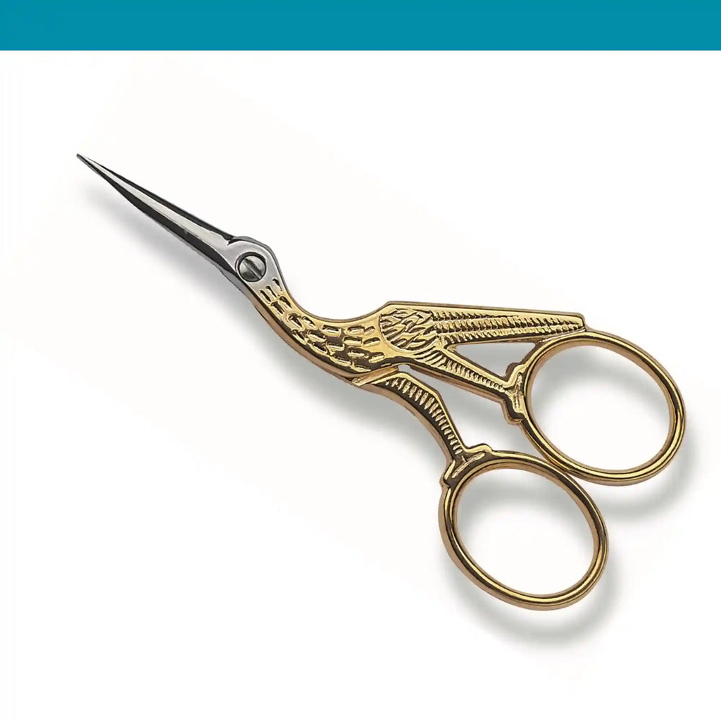 Victorinox Stork Embroidery Scissors Gold Plated 9cm | Bladeology ...