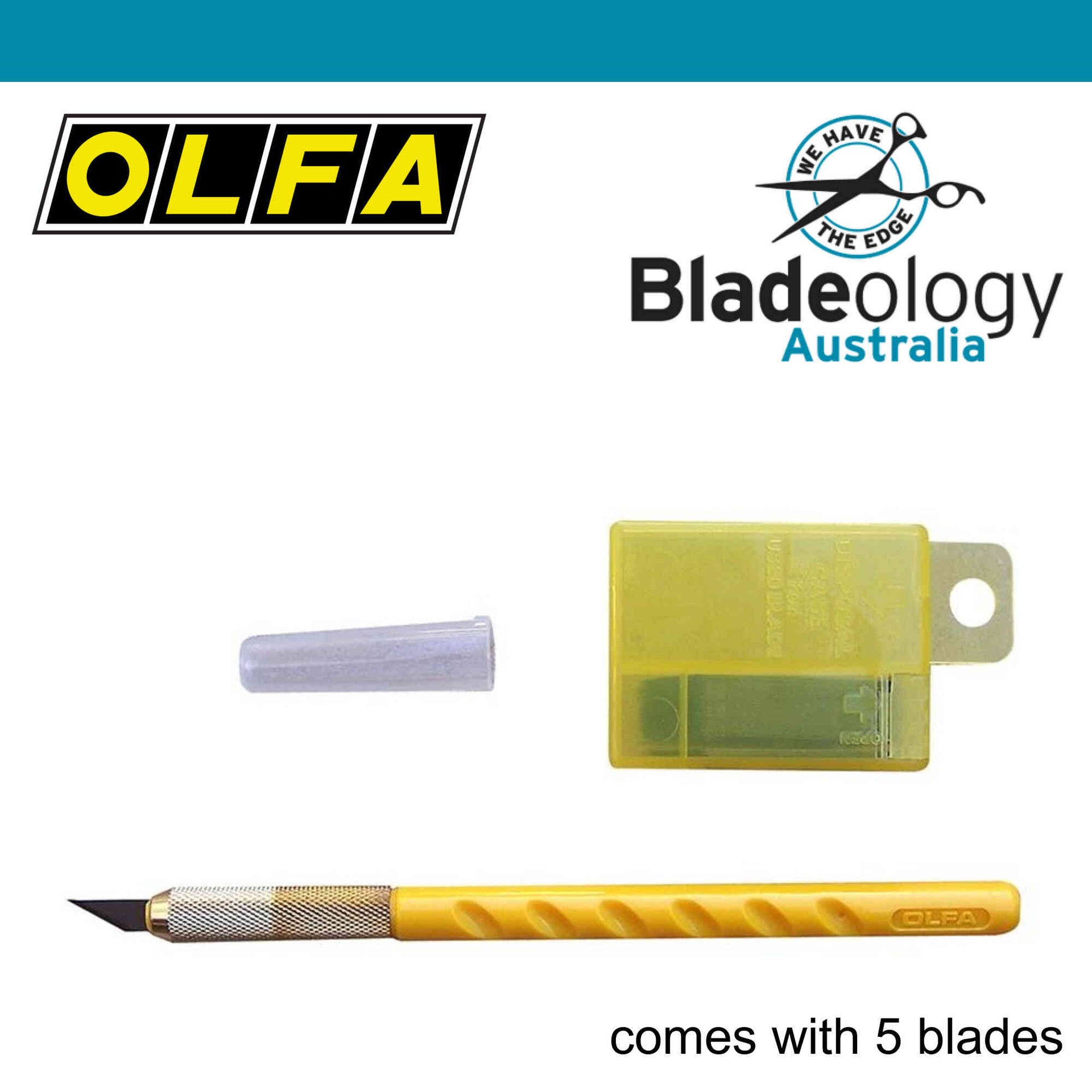 Olfa Art Knife AK-1 with 5 blades | Bladeology – Bladeology Australia